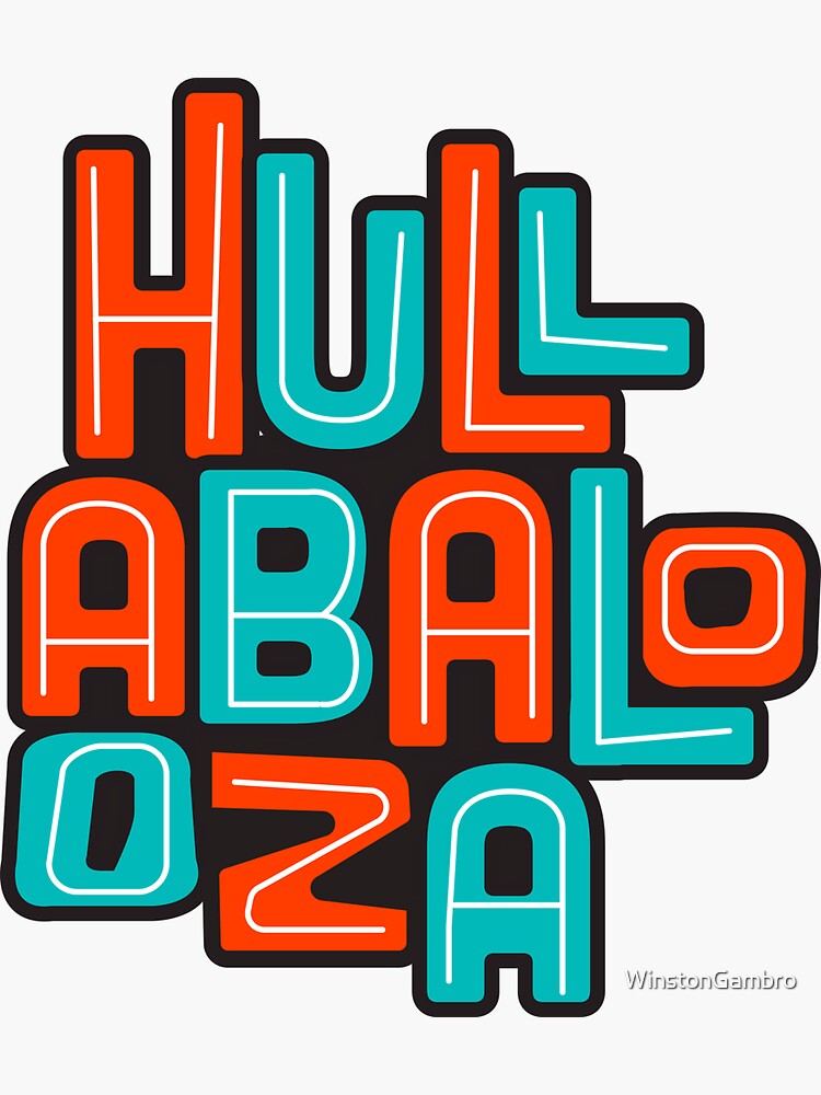 "Hullabalooza (Vertical)" Sticker by WinstonGambro | Redbubble