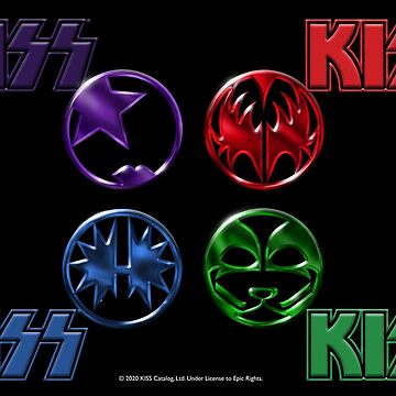 "KISS Icons" Sticker for Sale by ImpressionLane | Redbubble