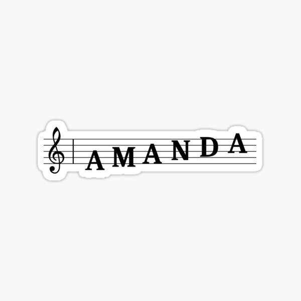 "Name Amanda" Sticker by gulden | Redbubble