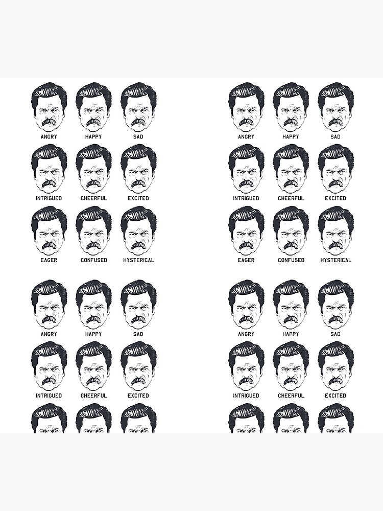 "Ron Swanson Emotions Parks and Recreation" Socks for Sale by ...