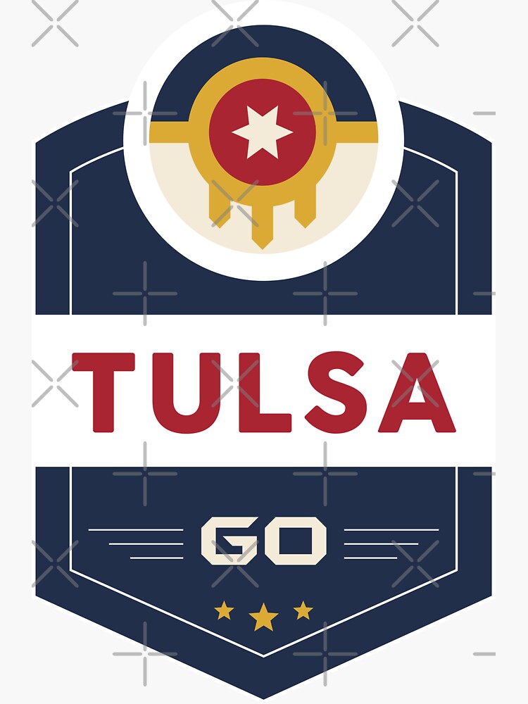 "TULSA FLAG" Sticker by MarkMotta | Redbubble