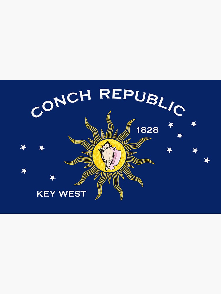 "Conch Republic Flag" Sticker for Sale by Starstacks | Redbubble