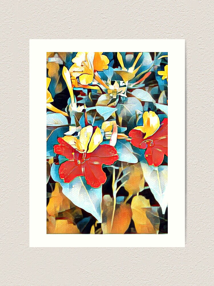 "Flower Shower Vol. 3 - Dichromatic Blooms #illustration" Art Print for ...