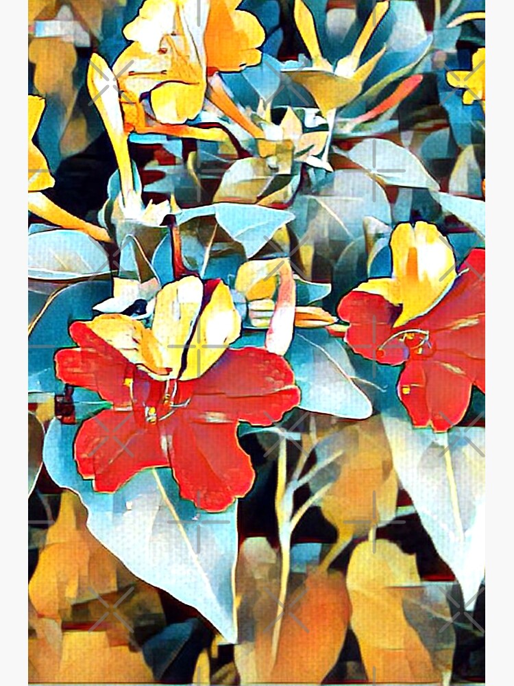 "Flower Shower Vol. 3 - Dichromatic Blooms #illustration" Art Print for ...