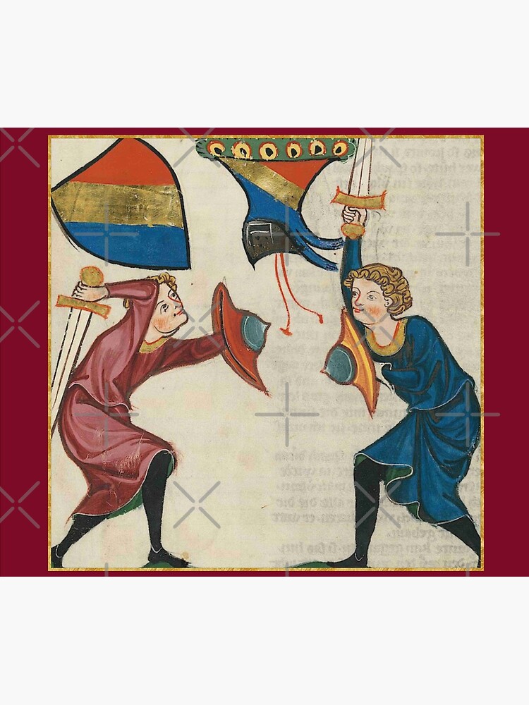 "Swords and Bucklers medieval Illumination" Throw Blanket for Sale by ...