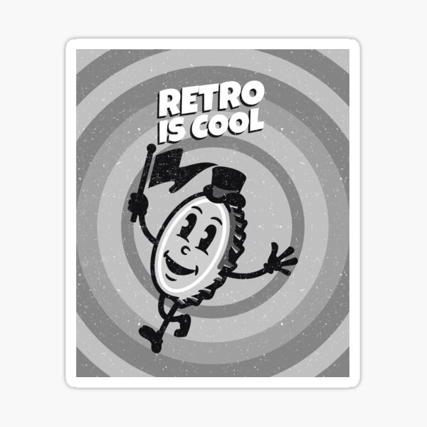 "Retro is cool" Sticker for Sale by infleims | Redbubble
