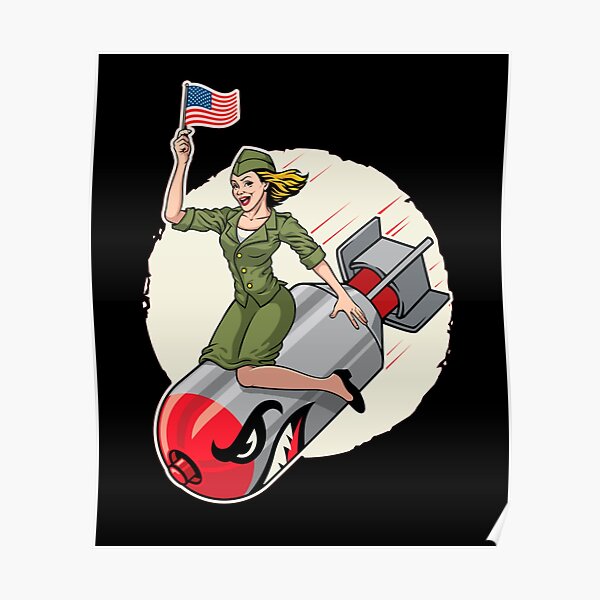" Pin Up Girl Lady Luck Bomber " Poster for Sale by AlexaGoodies25 ...