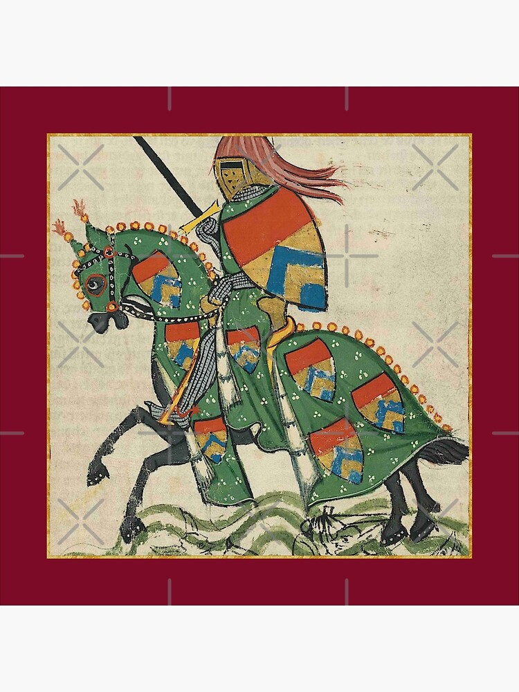 "The Green Knight Medieval Illumination" Metal Print by CelticArtStore ...