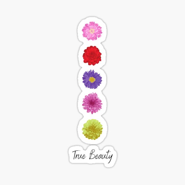 "True beauty flower collection" Sticker for Sale by nerobi | Redbubble