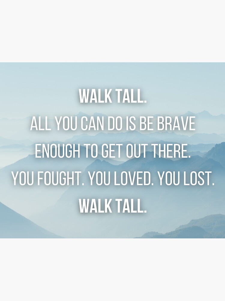 "Walk Tall by Mark Sloan" Sticker for Sale by allisonmaegan | Redbubble