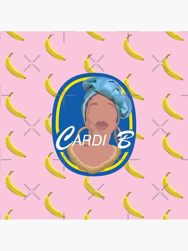"Cardi Bananas" Sticker for Sale by darzaga2 | Redbubble