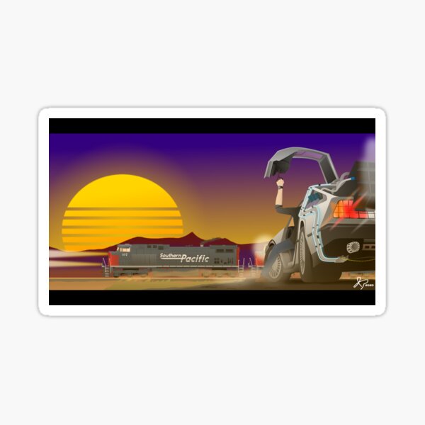 "Gotta Go Back" Sticker for Sale by Jake's Retro Rails | Redbubble