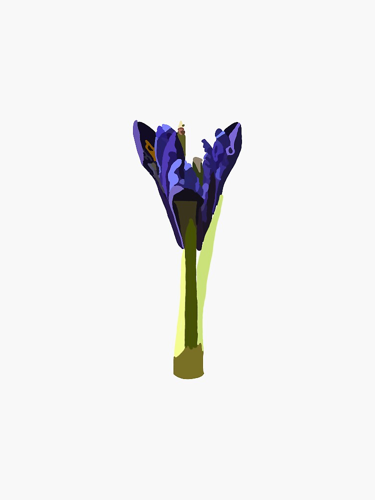 "Purple Slim Flower" Sticker by sofietopi3 | Redbubble