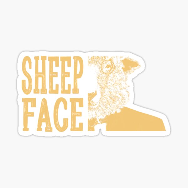 "SHEEP FACE" Sticker by SPACESHEEP0202 | Redbubble