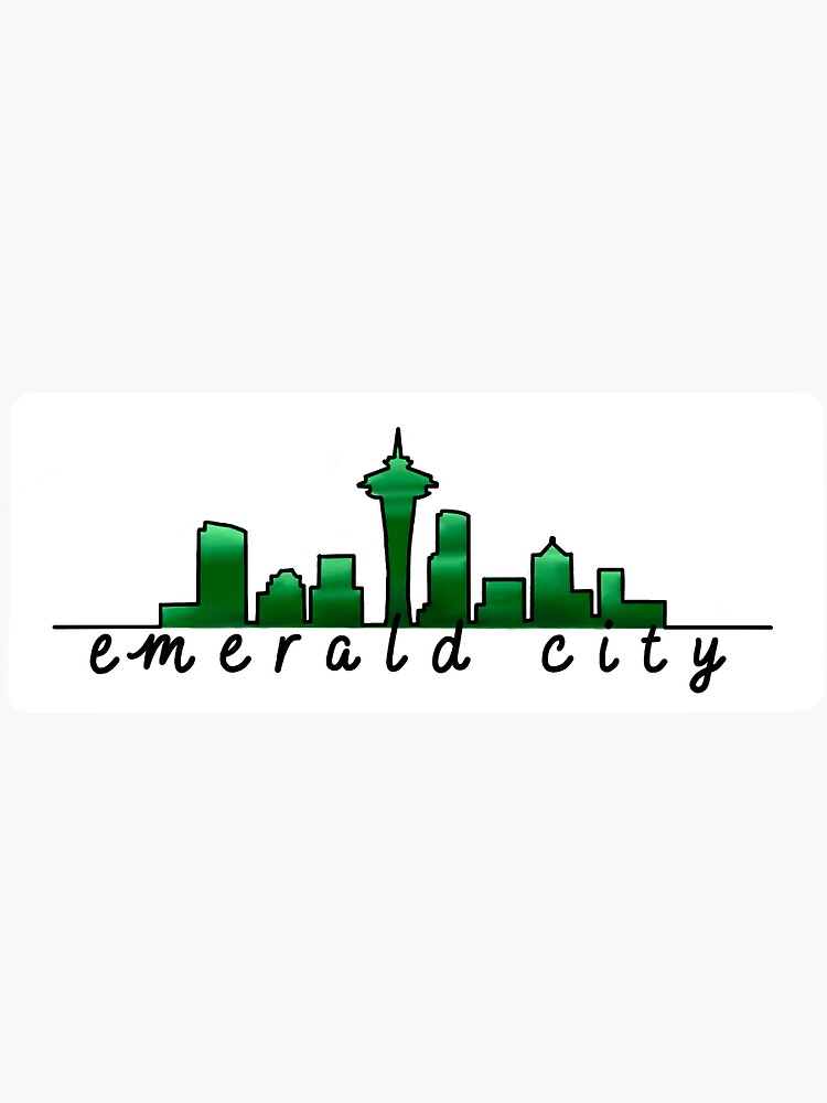 "Emerald City (Seattle)" Sticker by jennagalv | Redbubble