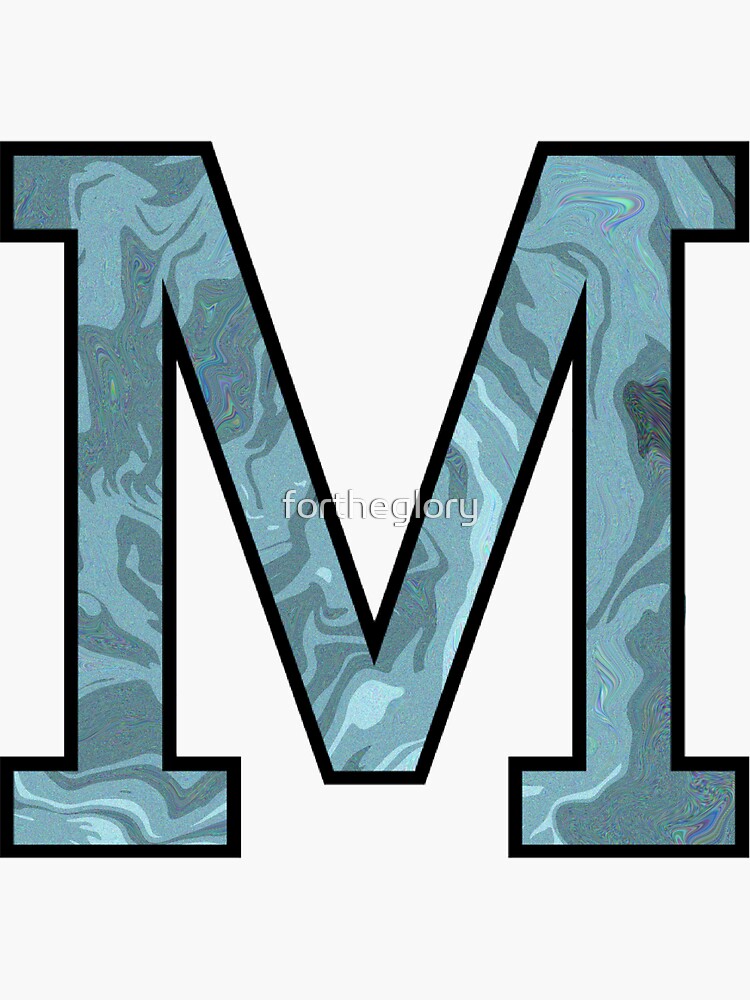 "Teal Letter M" Sticker for Sale by fortheglory | Redbubble