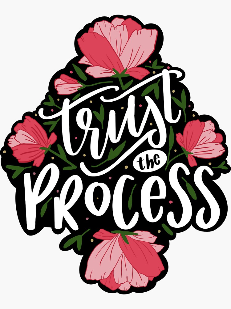 "Trust The Process" Sticker for Sale by stickerandpoke | Redbubble
