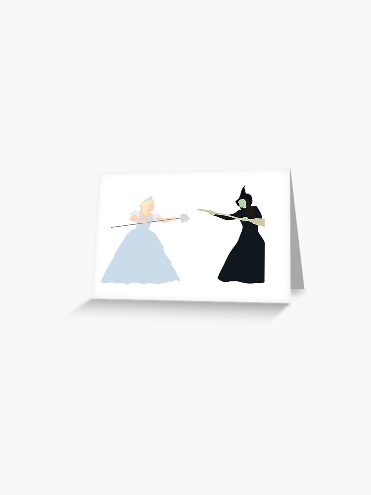 "Wicked- Glinda and Elphaba Silhouette" Greeting Card for Sale by ...