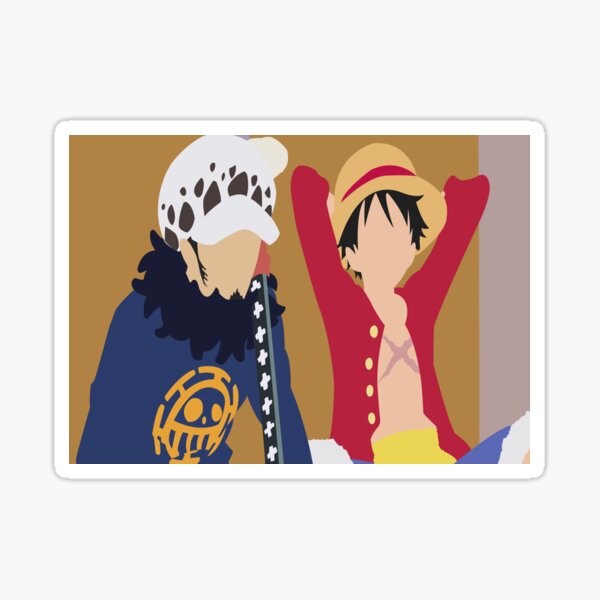 "Luffy and Law Minimal One Piece" Sticker for Sale by MoraLewis | Redbubble