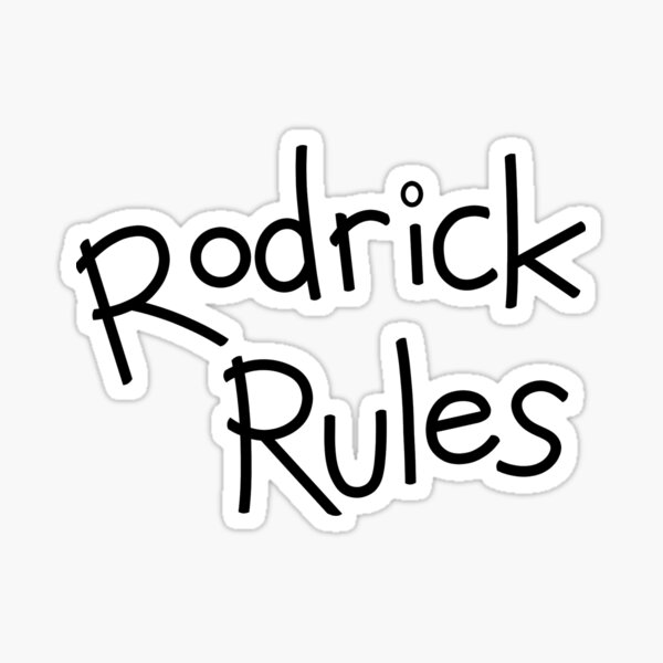 "Rodrick Rules" Sticker for Sale by mcsloth6 | Redbubble