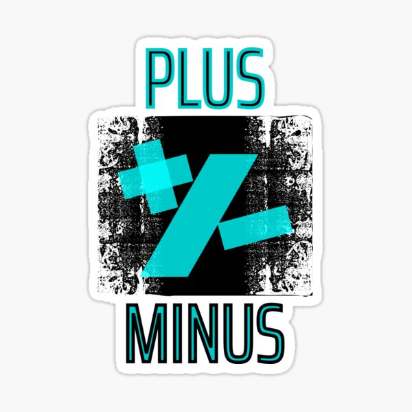 "Plus Minus" Sticker for Sale by recognara | Redbubble