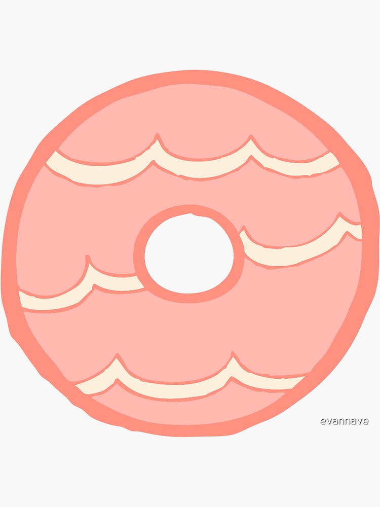 "Pink Party Ring Biscuit" Sticker for Sale by evannave | Redbubble