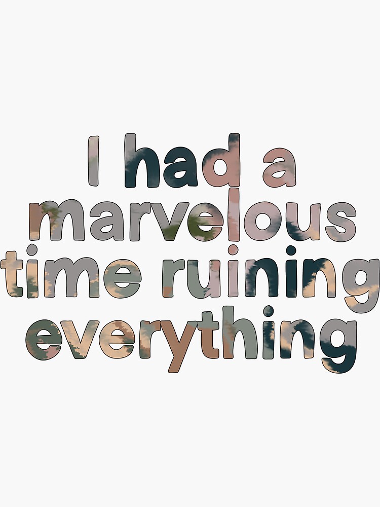 "A Marvelous Time" Sticker by StudioBec | Redbubble