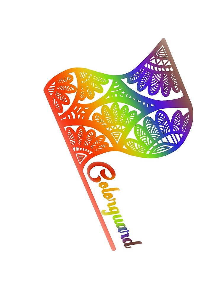 "Rainbow Floral Colorguard Flag" Art Print for Sale by jaknel | Redbubble
