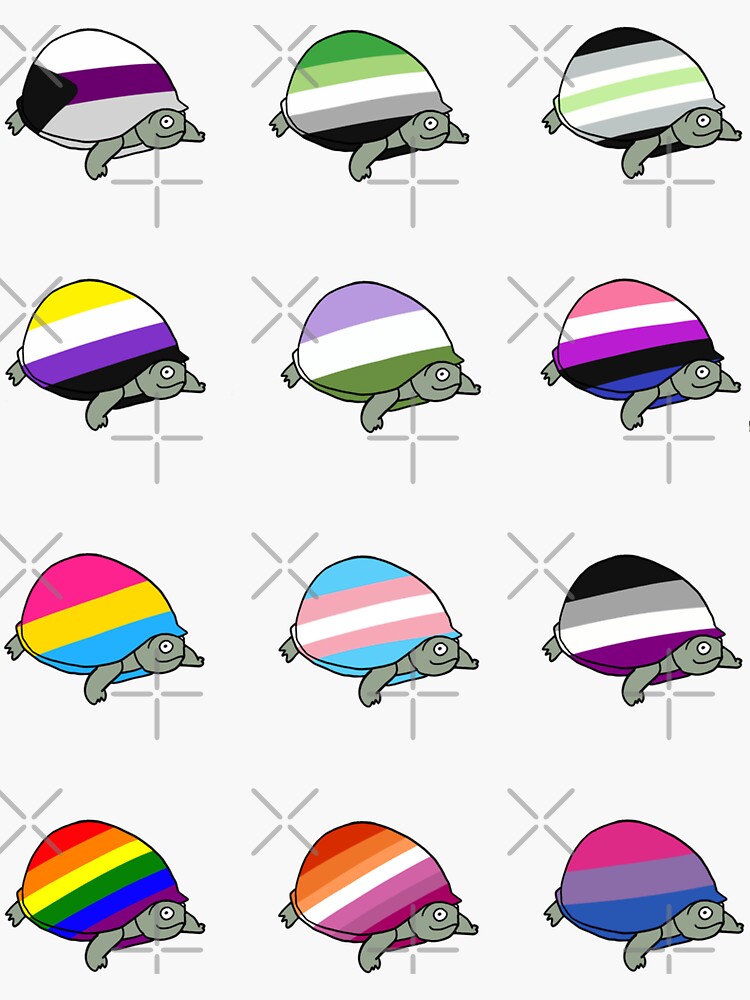 "Pride Turtles" Sticker by SimplyKay | Redbubble