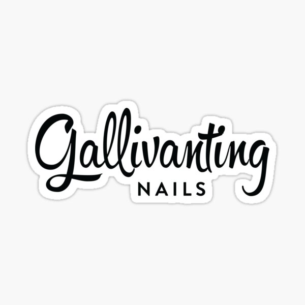 "Gallivanting Nails logo" Sticker by GallivantingN | Redbubble