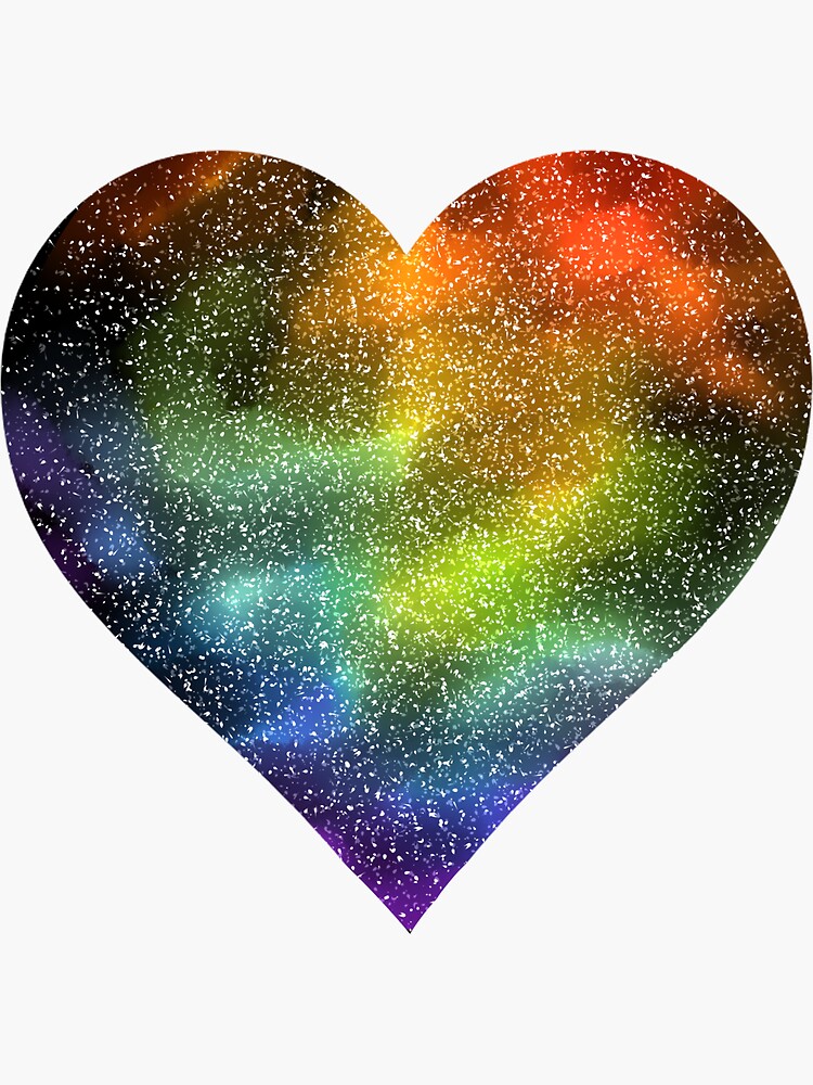 "Pride Flag Galaxy Heart" Sticker for Sale by nicoolee | Redbubble