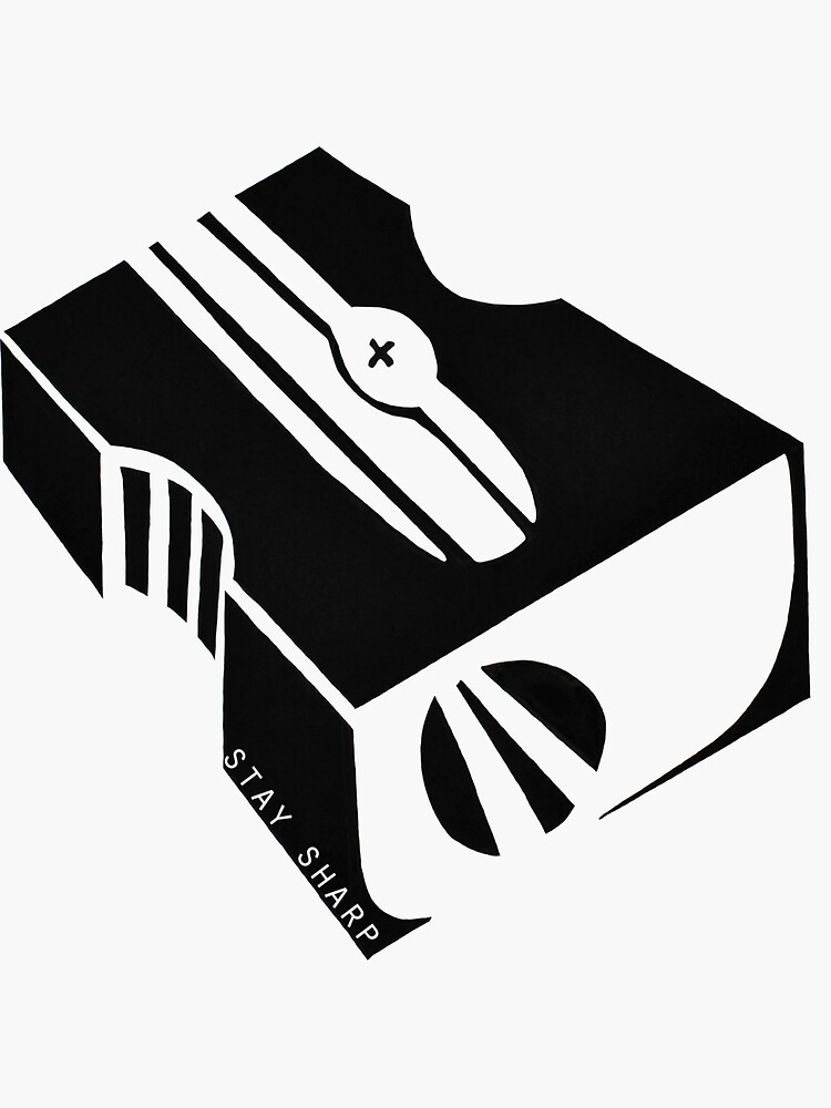"Stay Sharp Penciler Sharpener Graphic" Sticker by designchase | Redbubble