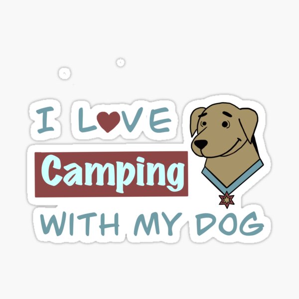"Camping With Dog Cute" Sticker for Sale by ehsmgup | Redbubble
