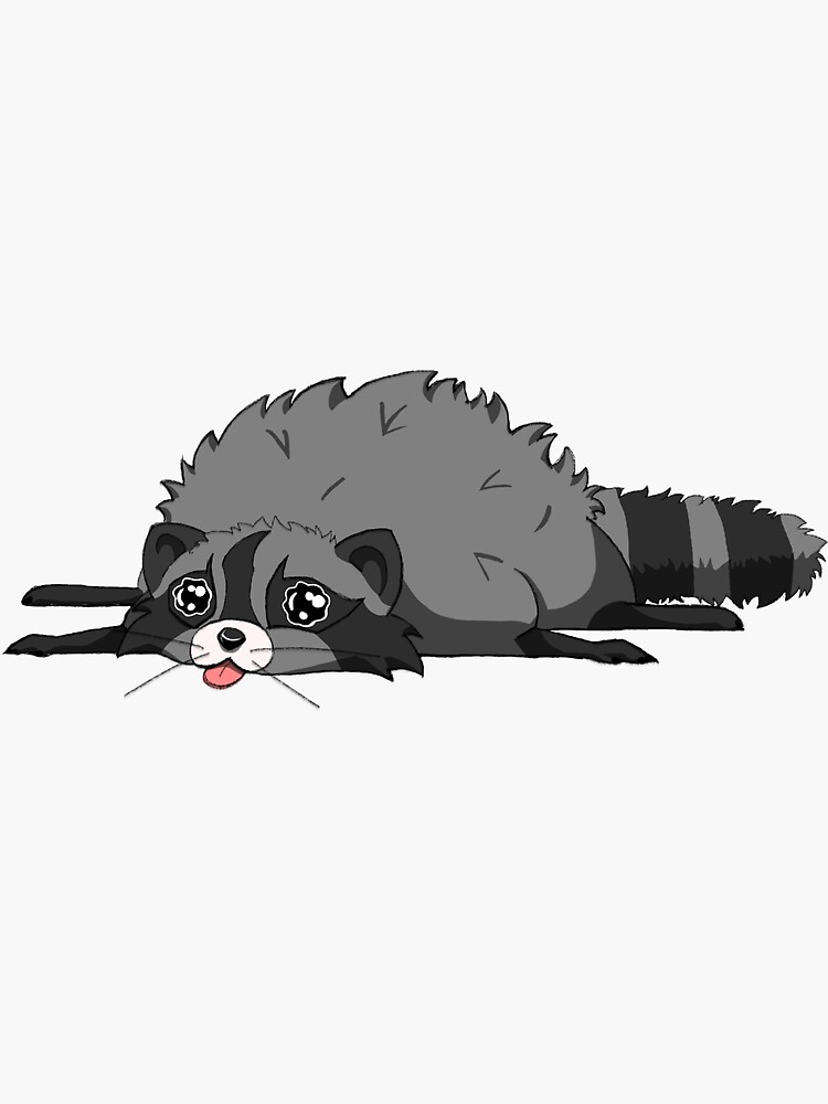 "Fat Raccoon" Sticker for Sale by EnochDesigns | Redbubble