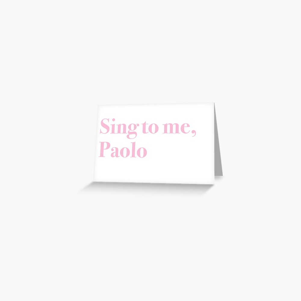"Sing to me Paolo" Sticker for Sale by Emma Bachman | Redbubble