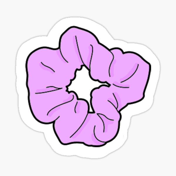 "Pink Scrunchie" Sticker for Sale by alladoodle | Redbubble