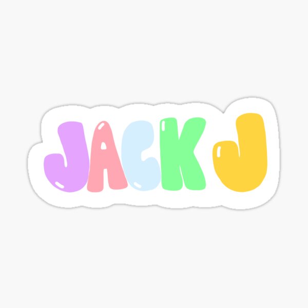 "jack j bubble letters (jack johnson)" Sticker by lottaluv | Redbubble