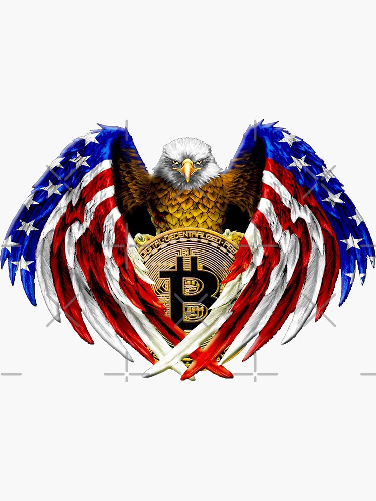 "Bitcoin - Bald Eagle USA" Sticker for Sale by rickelodeon | Redbubble