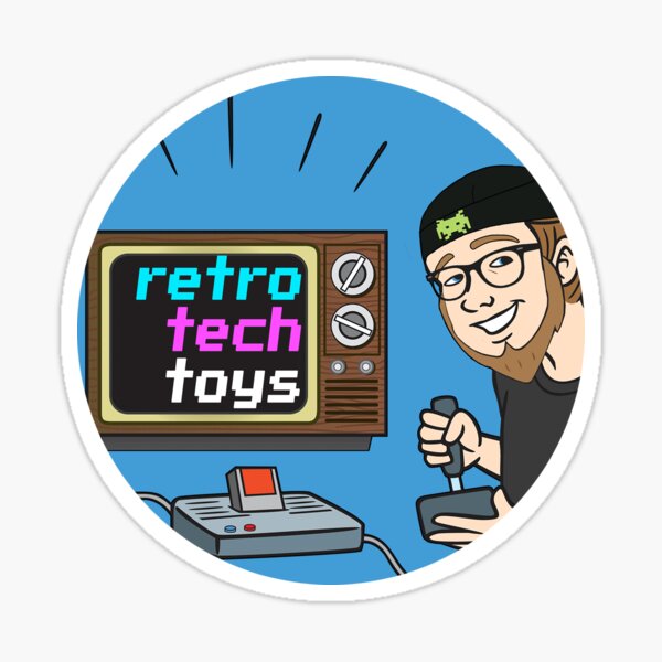 "Retro Tech Toys Channel Logo" Sticker for Sale by revburr | Redbubble