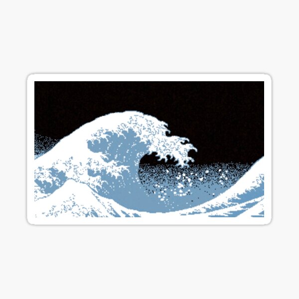"Blue Wave Sticker" Sticker for Sale by mycornershop | Redbubble