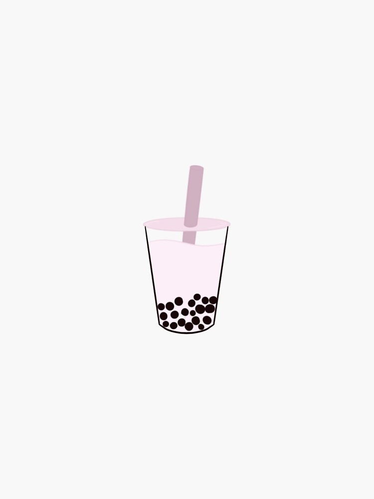 "Pink Boba/Bubble Tea Sticker" Sticker for Sale by AnandKa | Redbubble