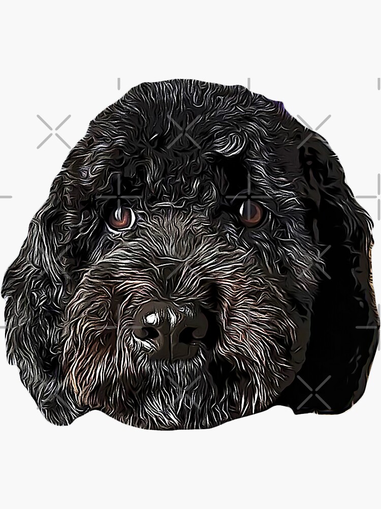 "Cockapoo Cockerpoo Black Puppy Dog" Sticker for Sale by ElegantCat ...