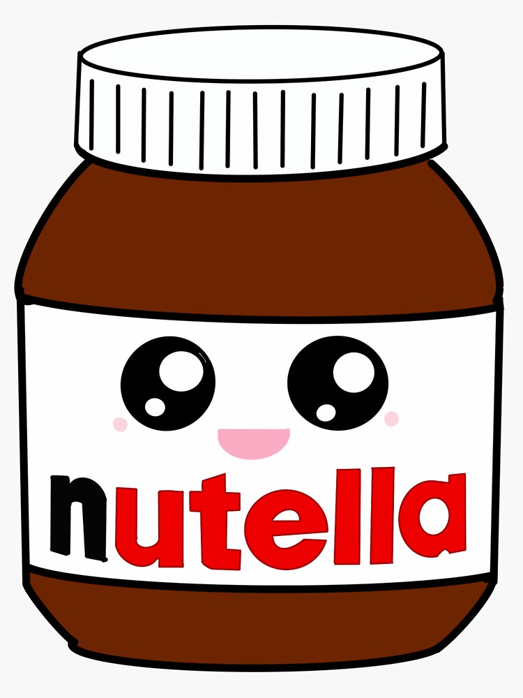 "Cute Nutella sticker" Sticker for Sale by lifestyleellaaa | Redbubble