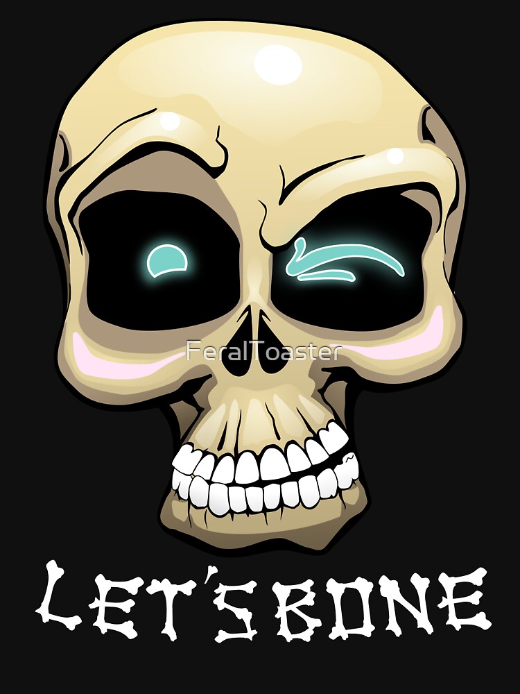 "Let's Bone - Naughty Skull Halloween" T-shirt for Sale by FeralToaster ...