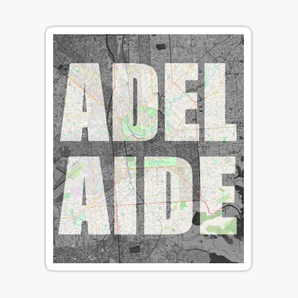 "Adelaide, South Australia map" Sticker for Sale by hojjwaredesign ...