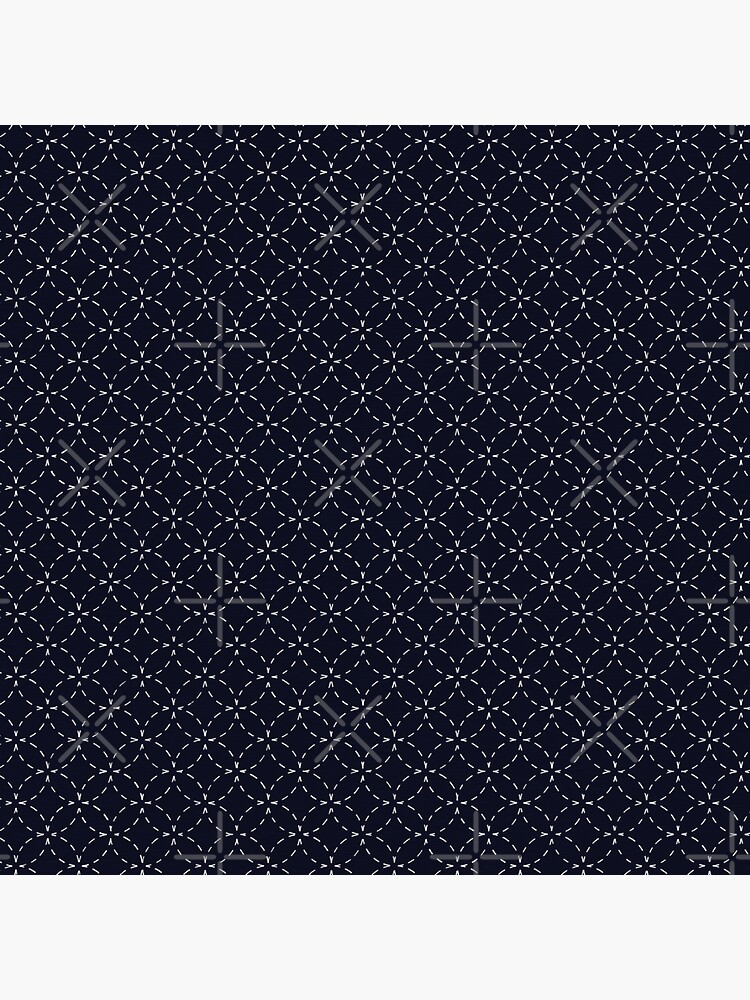 "Traditional Japanese Sashiko Embroidery Shippou Intersecting Circle ...