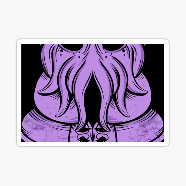 Pegatina «Cthulhu Purple Dark Face Mask, Los viejos, Tentacle Monster ...