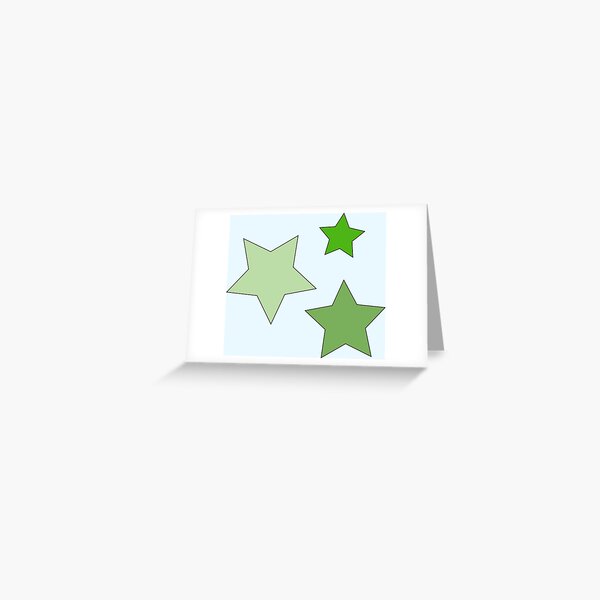 "Cute green star design pack" Greeting Card by Margje | Redbubble