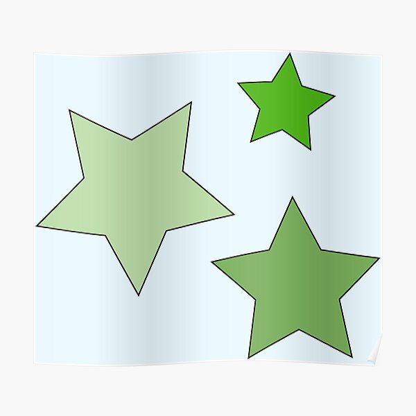 "Cute green star design pack" Poster by Margje | Redbubble