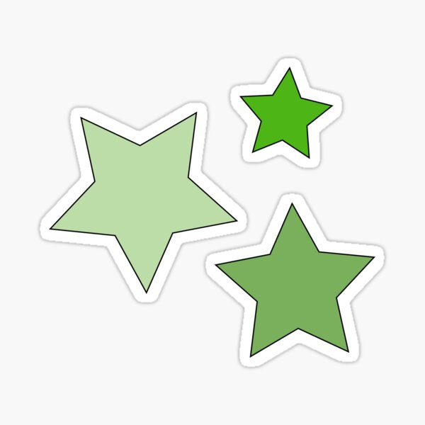 "Cute green star design pack" Sticker by Margje | Redbubble